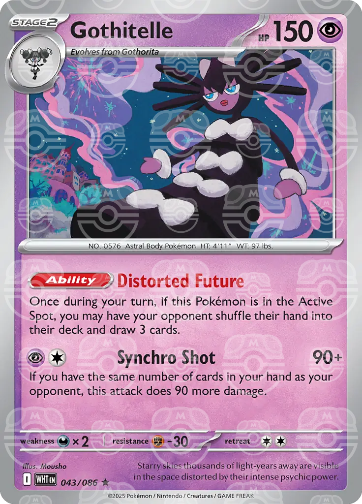 Karta Pokémon - White Flare - 043/086 - Gothitelle (Master Ball Holo) - Pokekarty